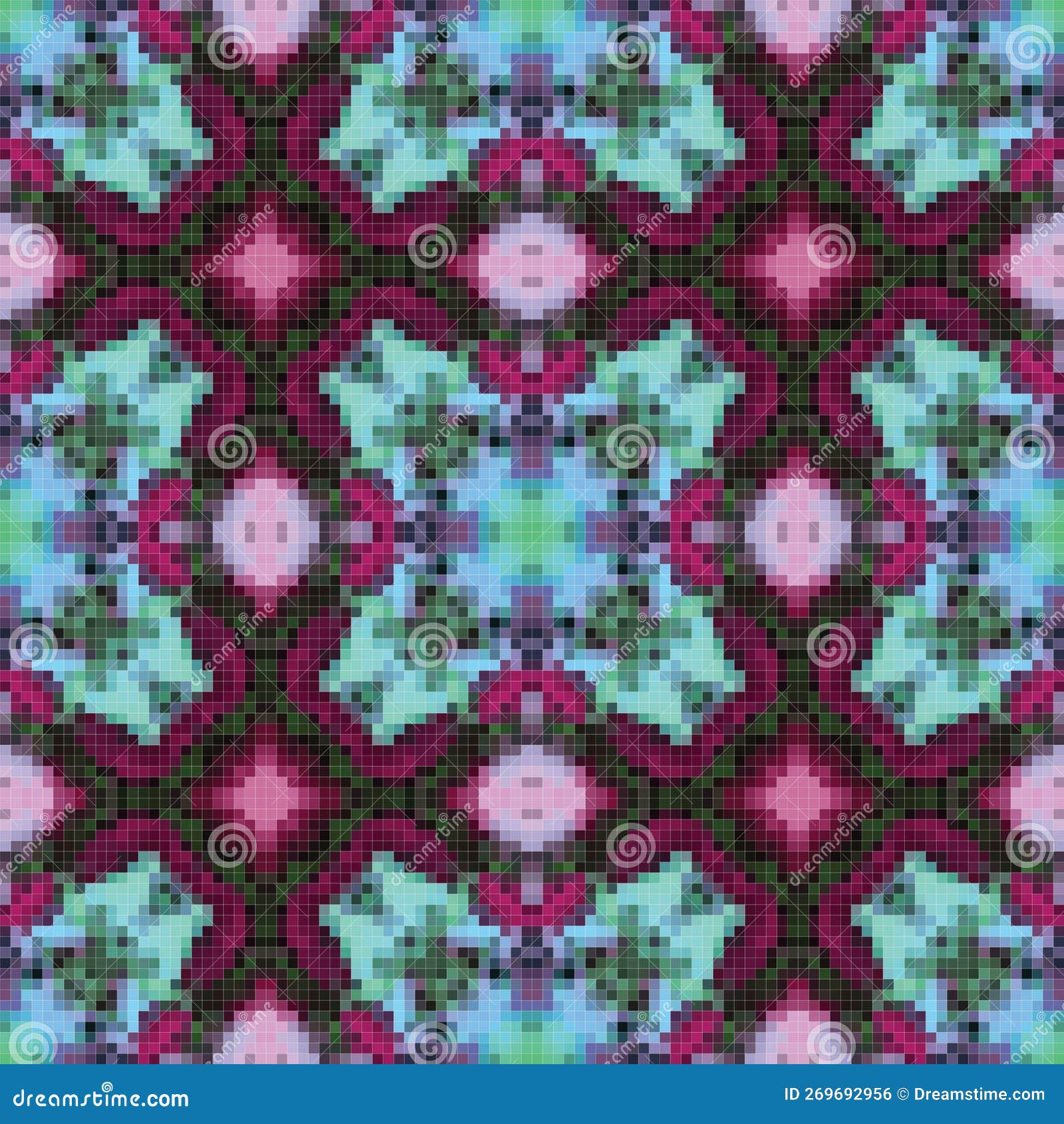 Colorful Pixel Art Pattern Seamless Graphic Background Stock ...