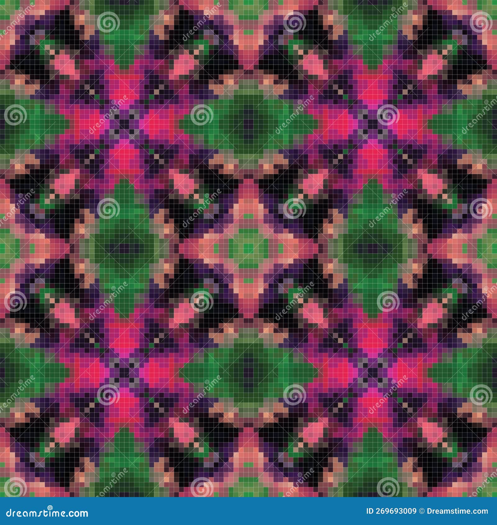 Colorful Pixel Art Pattern Seamless Graphic Background Stock ...