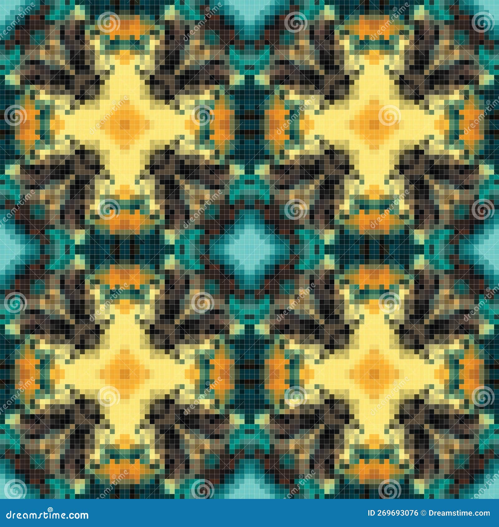 Colorful Pixel Art Pattern Seamless Graphic Background Stock ...