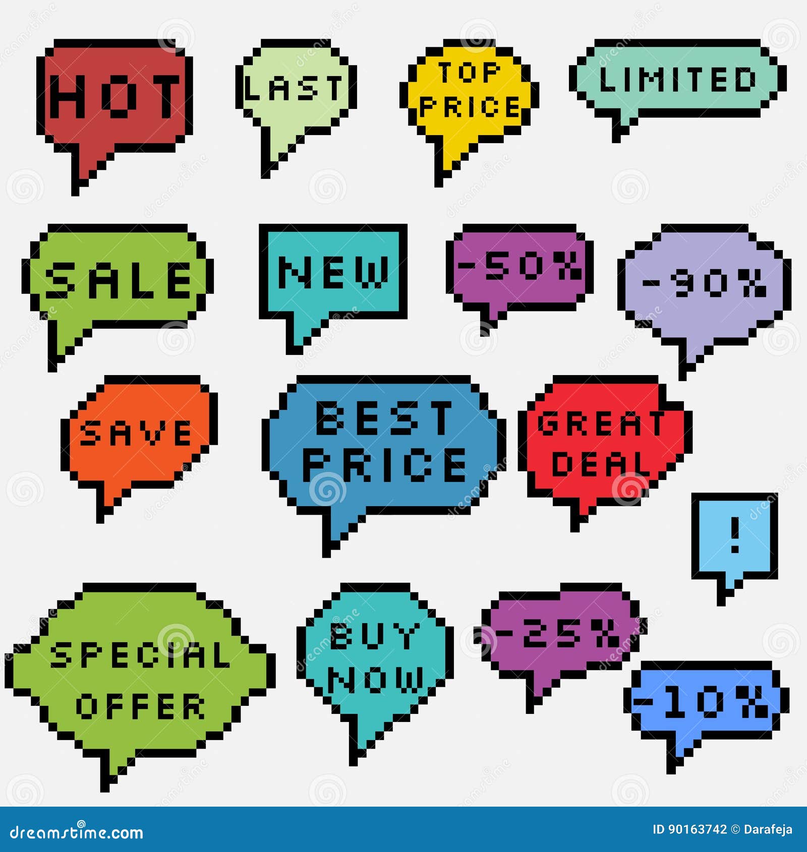 Colorful Pixel World Map Set. Blue And Rainbow Gradient Pixels World ...