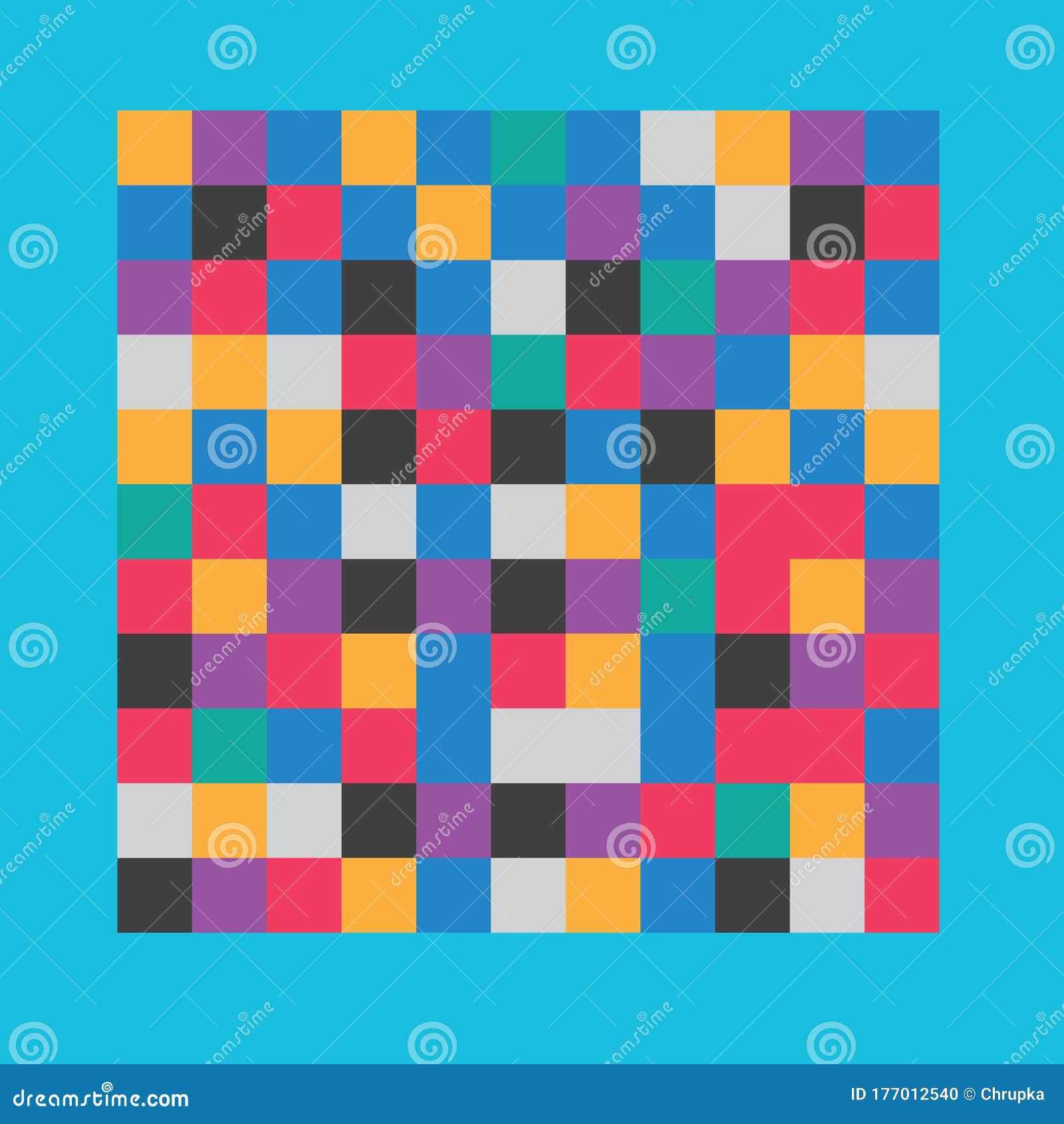 Colorful Pixel Censorship Pattern Stock Vector - Illustration of ...