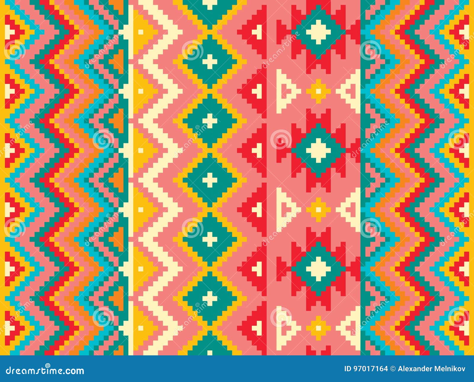 Colorful Pixel Seamless Pattern Stock Vector - Illustration of style ...