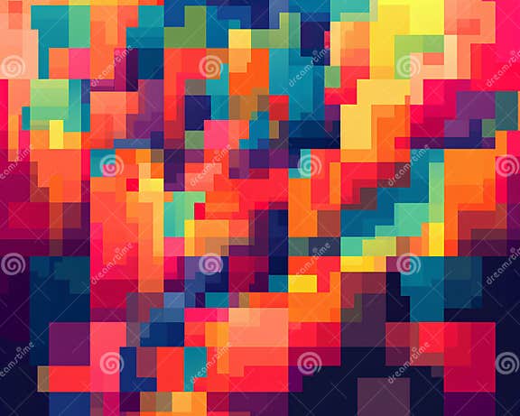 Colorful Pixelated Abstract Background. Pixelated Pixelated Pattern ...