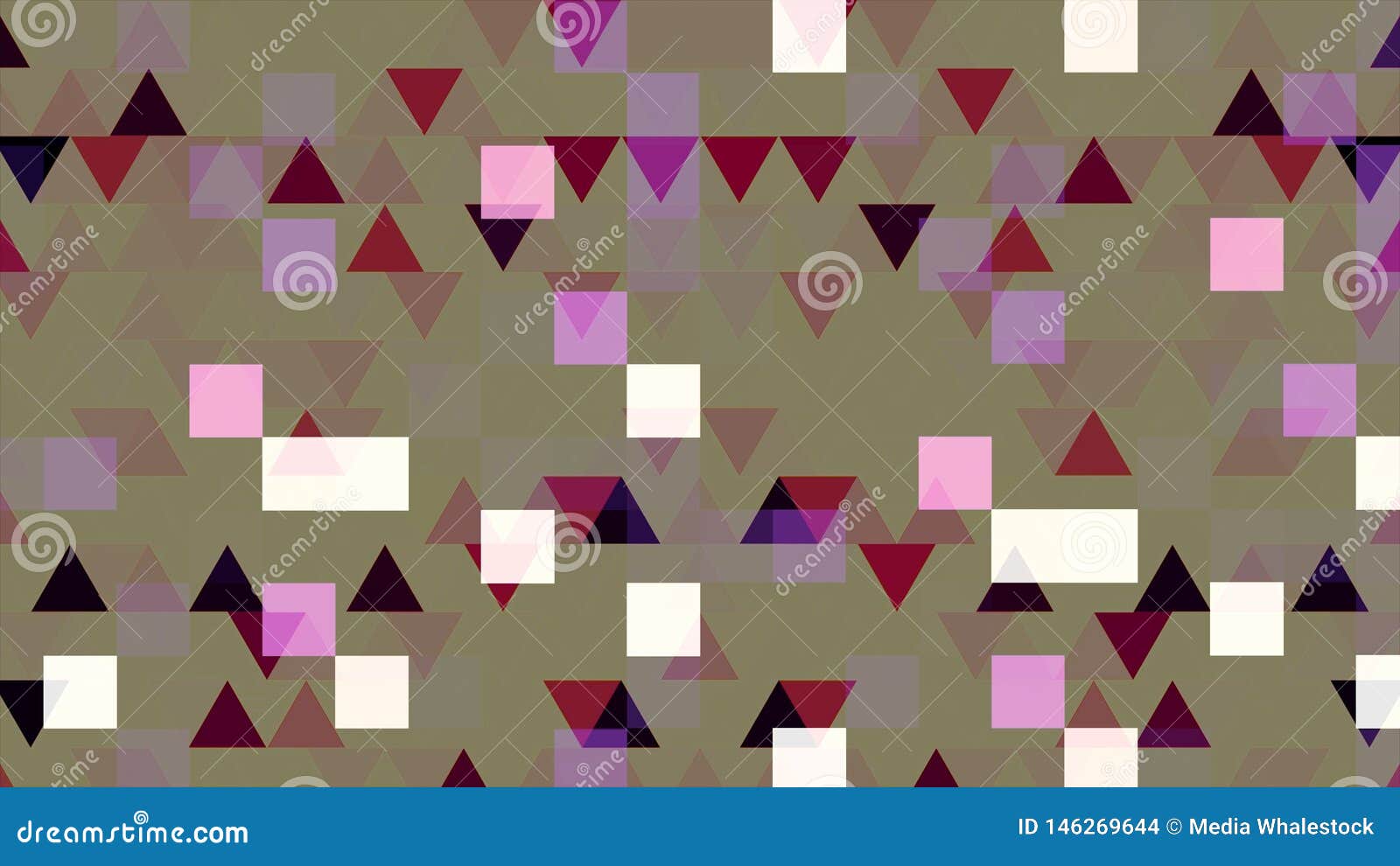 Colorful Pixelated Animation with Blinking Triangles and Squares ...