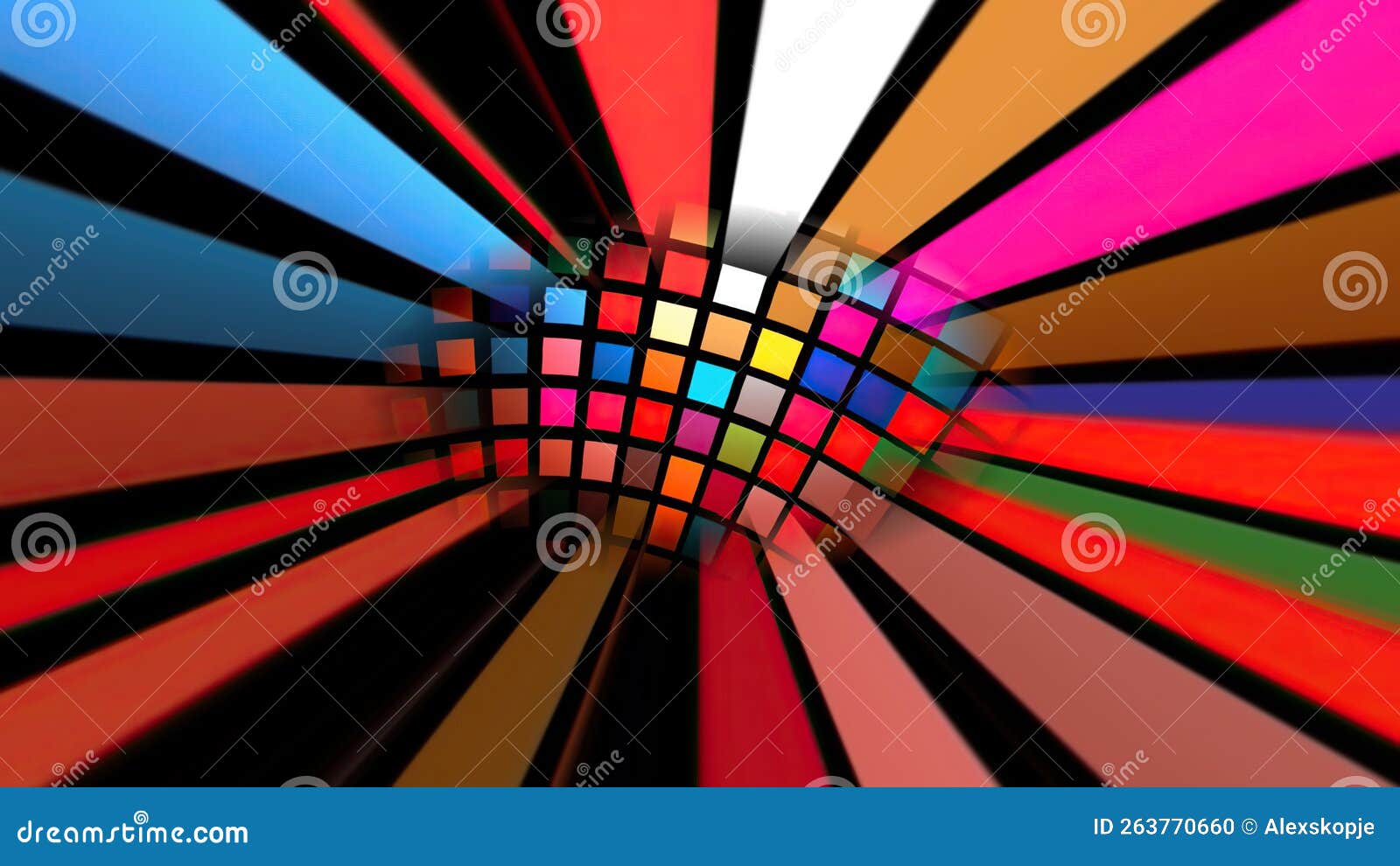 Colorful Pixels on Rotating Sphere Stock Illustration - Illustration of ...