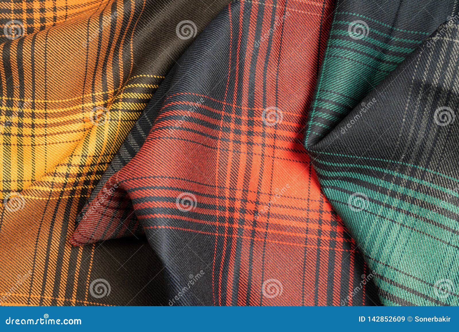 Colorful Plaid Fabric Samples Texture for the Background Stock Image ...