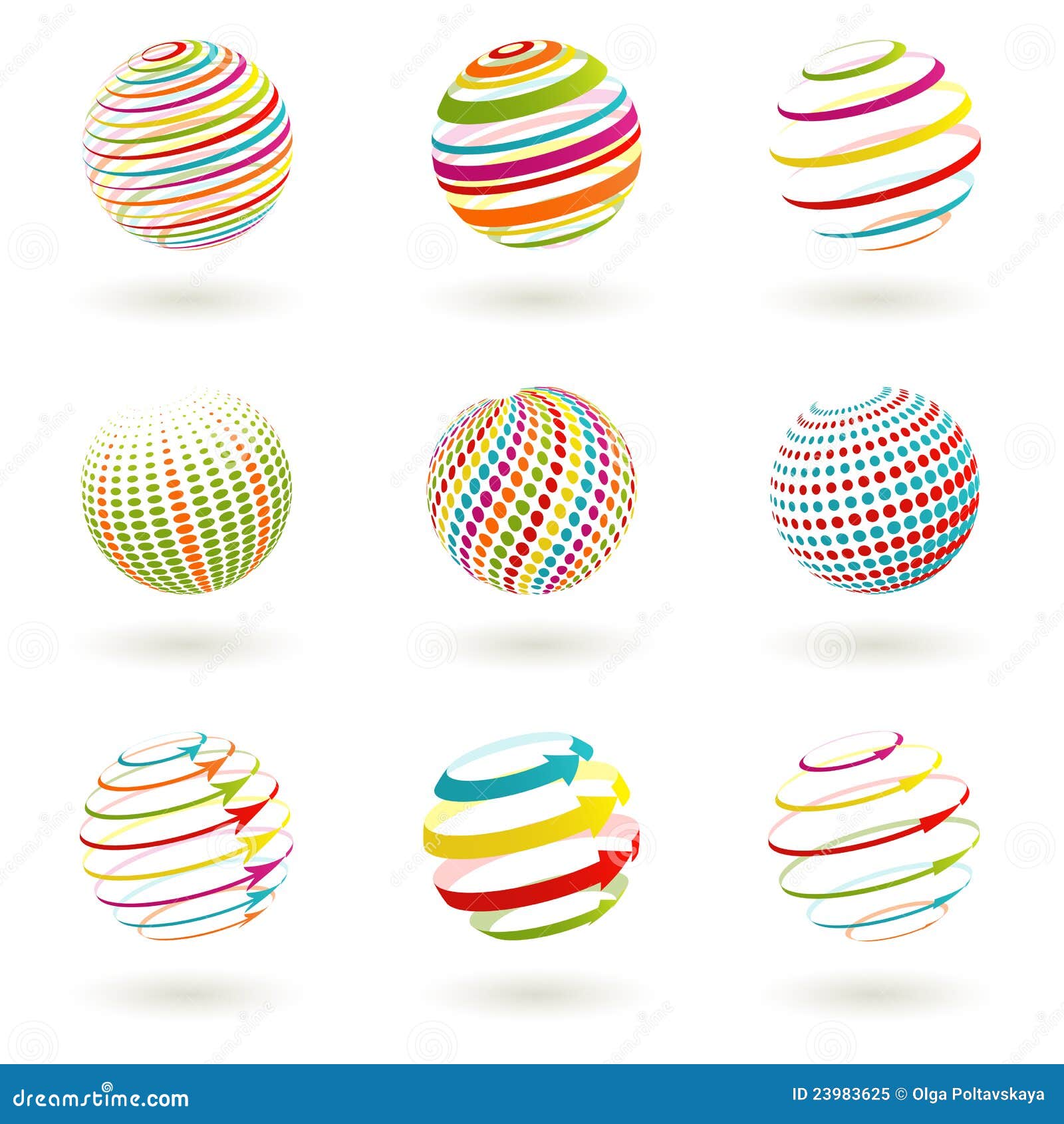 Colorful planet icons stock vector. Illustration of sphere - 23983625
