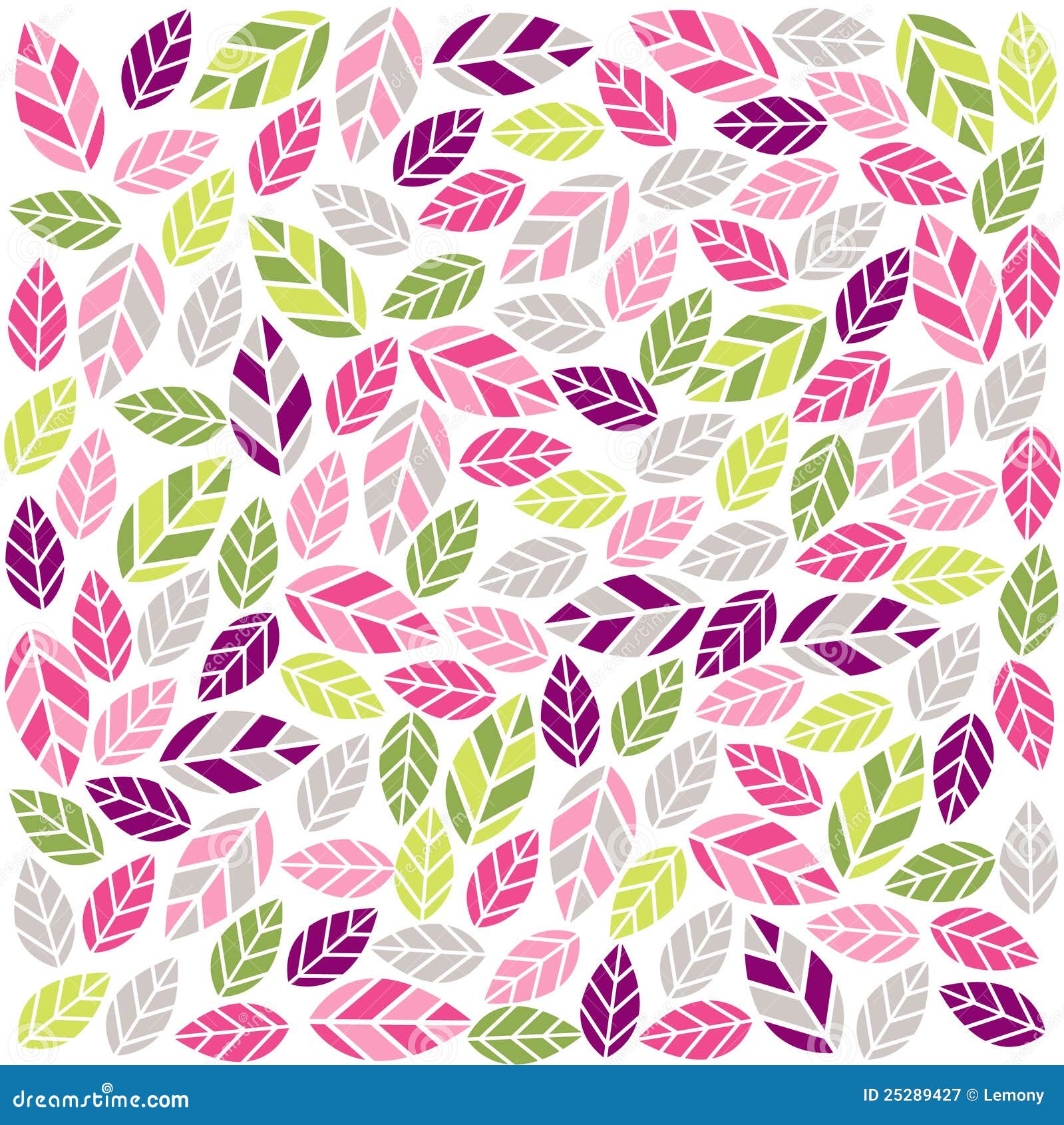 Colorful Plant Pattern with Fabric Texture Stock Vector - Illustration ...