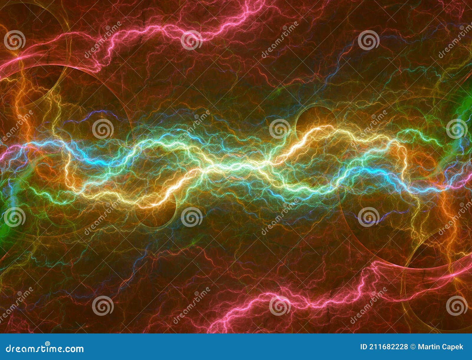 Colorful Plasma Background, Electrical Abstract Stock Illustration ...