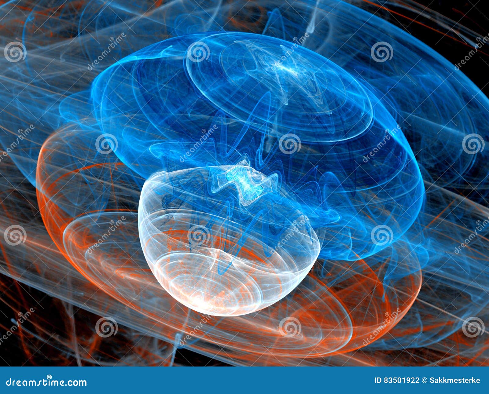 Colorful Plasma Waves in Space Stock Illustration - Illustration of ...