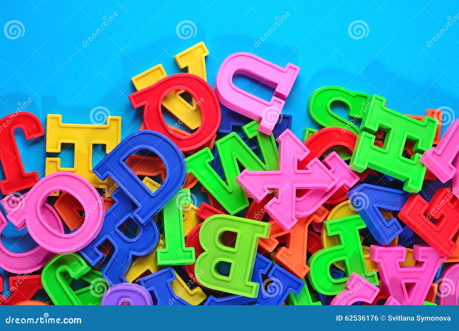 Colorful Plastic Alphabet Letters Stock Photo - Image of letters, learn ...
