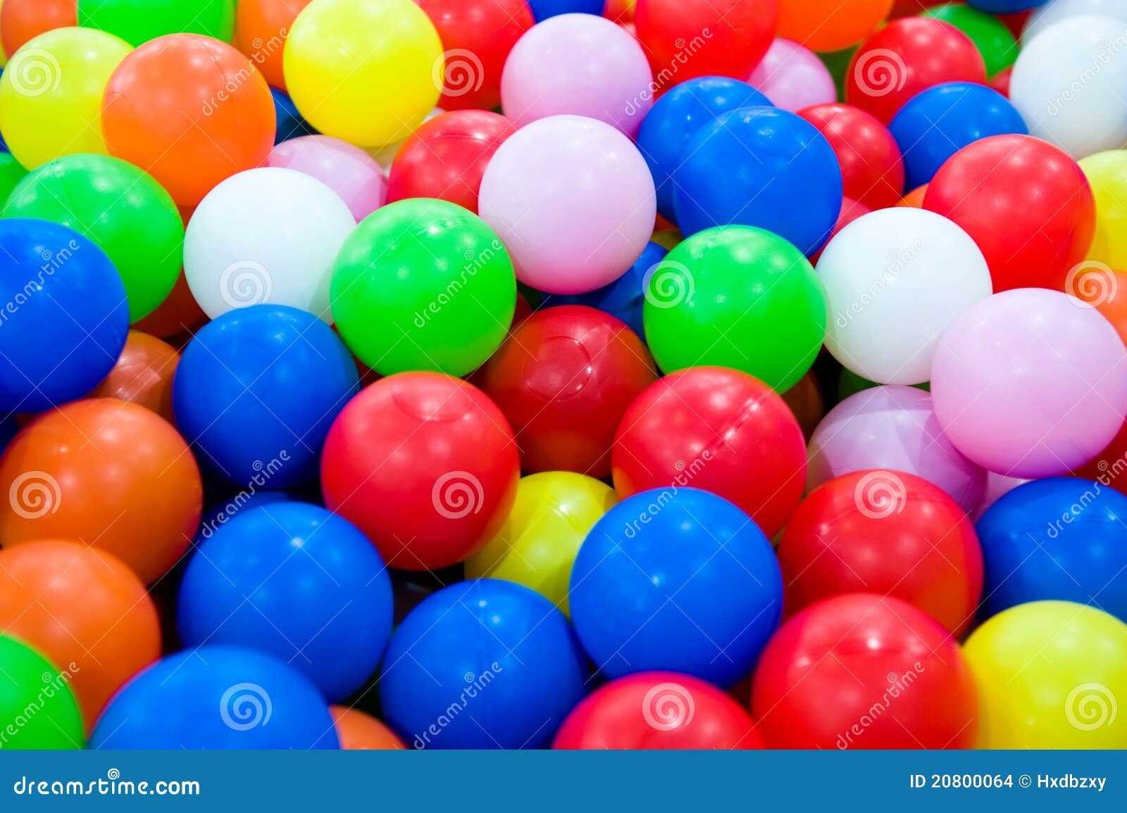 Colorful plastic balls stock photo. Image of bright, pink - 20800064