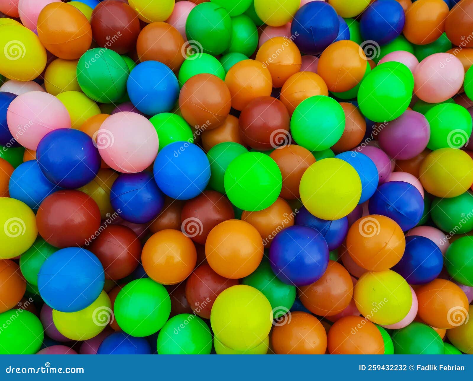 Colorful Plastic Balls stock photo. Image of bright - 259432232