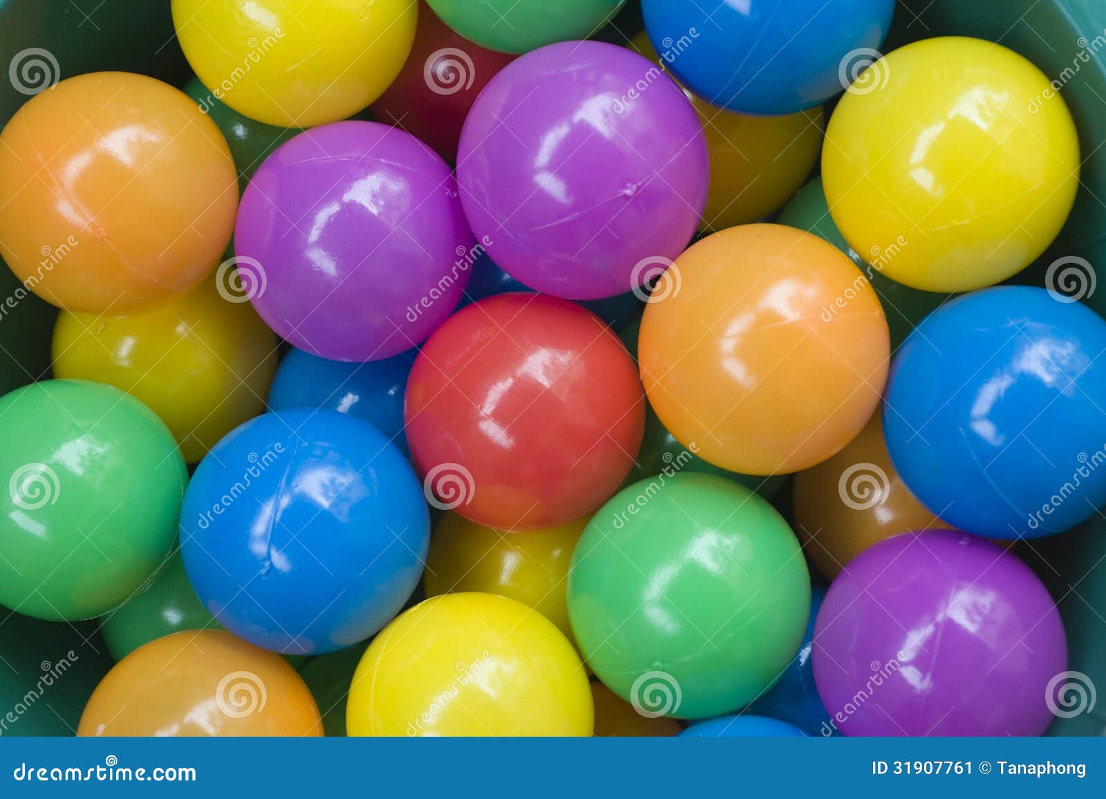 Colorful plastic balls stock image. Image of game, green - 31907761