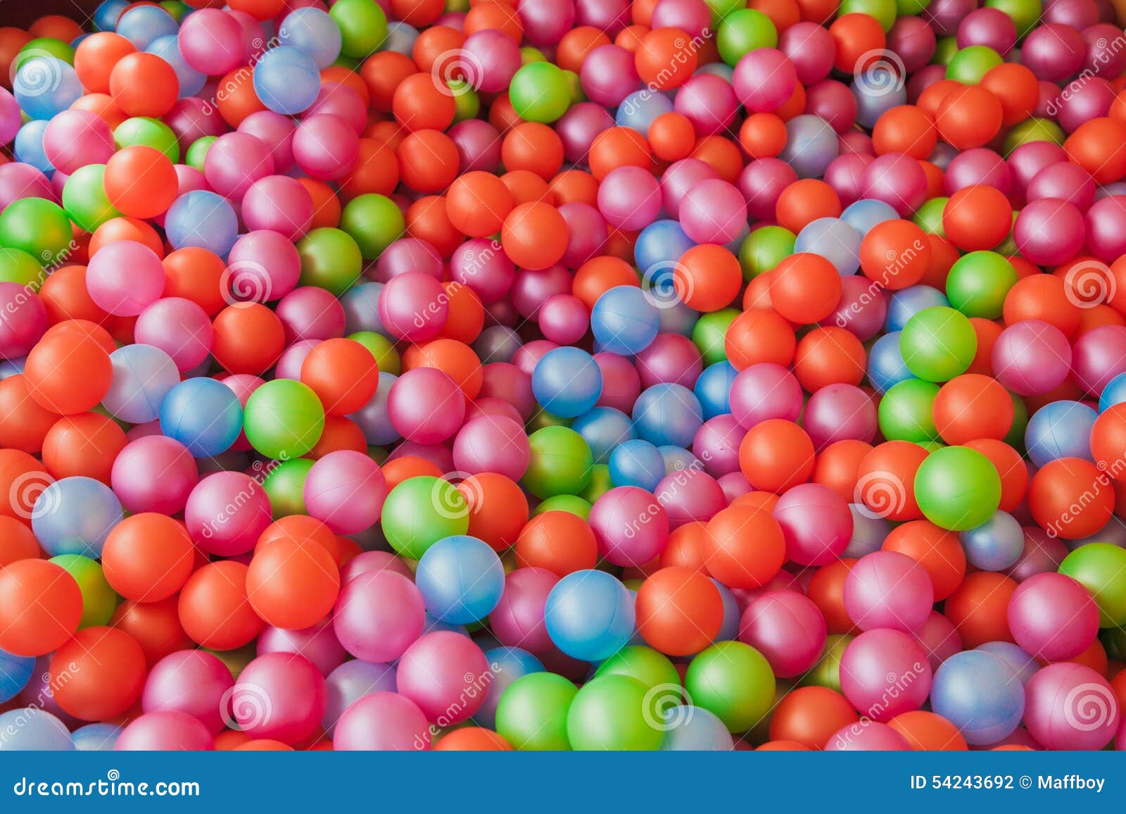 Colorful plastic balls stock photo. Image of playground - 54243692
