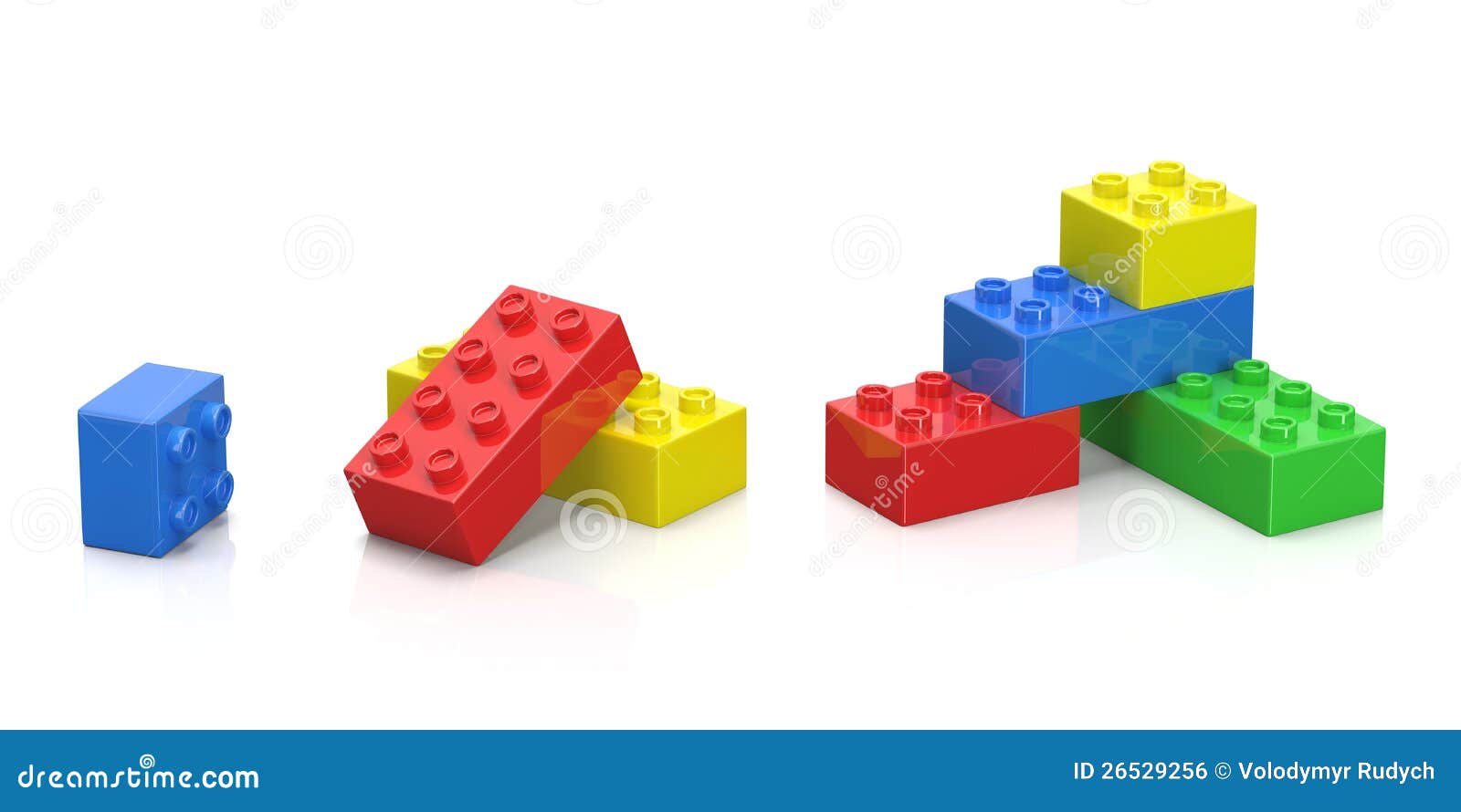 Colorful plastic blocks stock illustration. Illustration of green ...