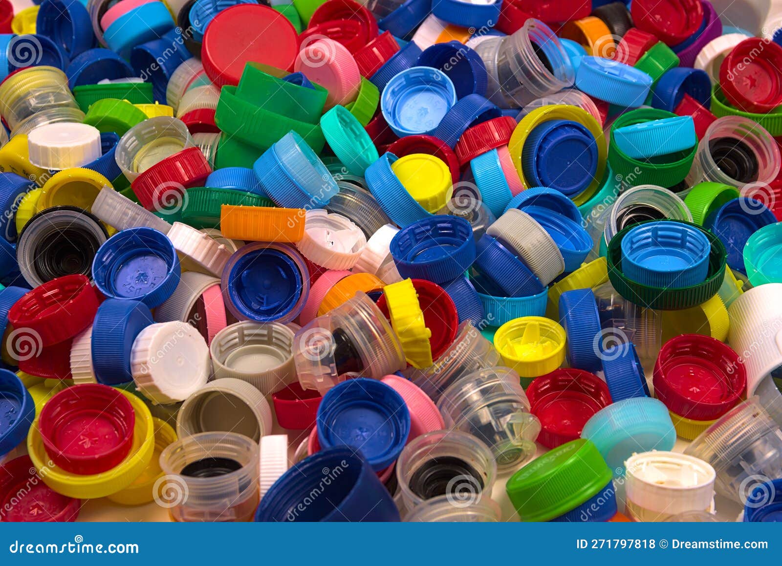 Colorful Plastic Bottle Caps. Stock Photo - Image of market, colorful ...