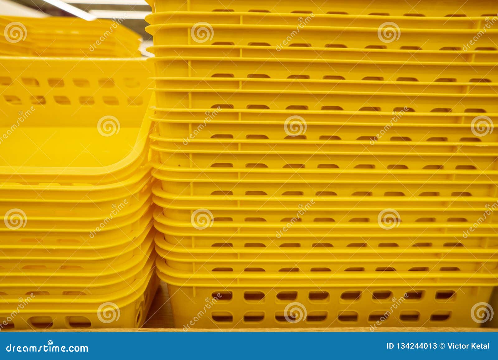 Colorful Plastic Boxes Stacked One upon the Other. Multi-colored ...