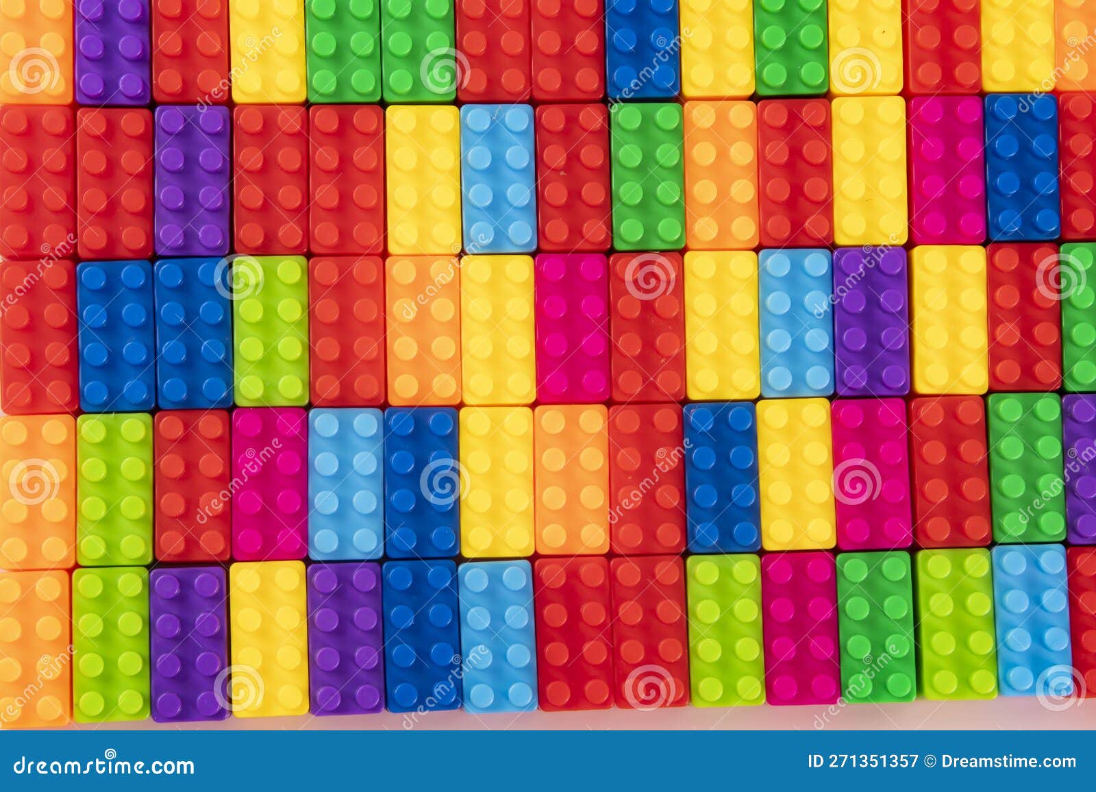 Colorful Plastic Building Block Patterns Isolated. Toy for Children ...