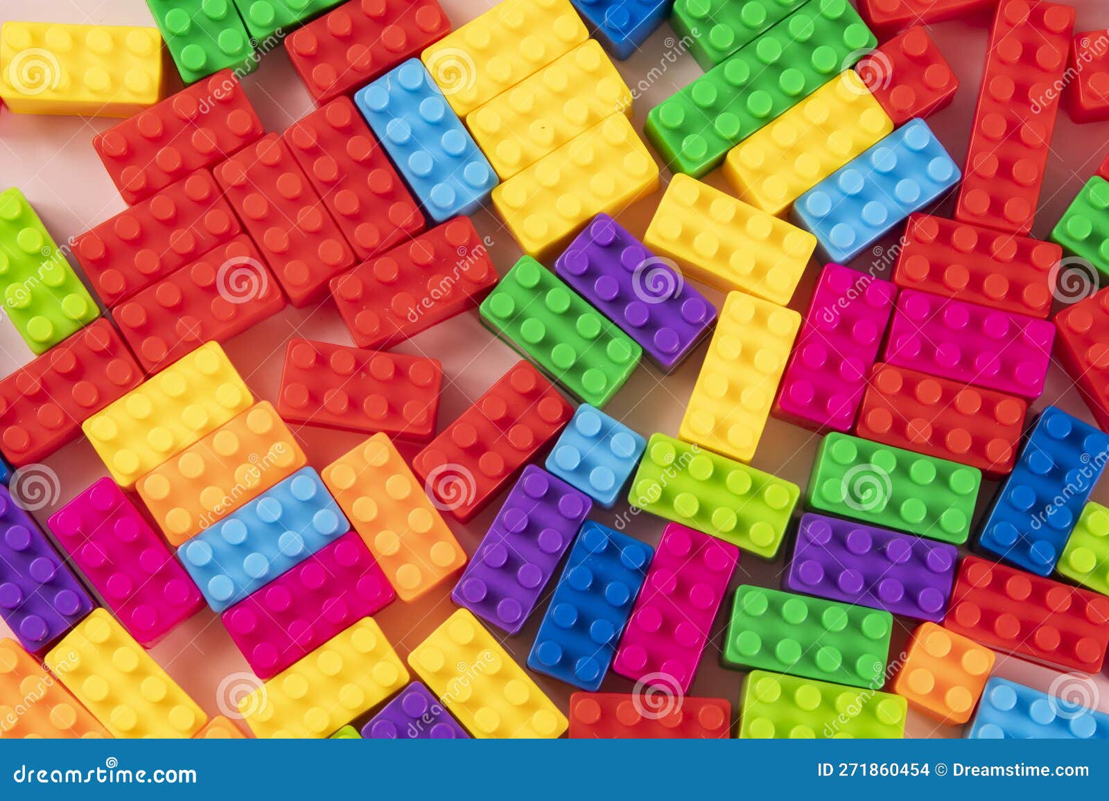 Colorful Plastic Building Block Patterns Isolated. Toy for Children ...