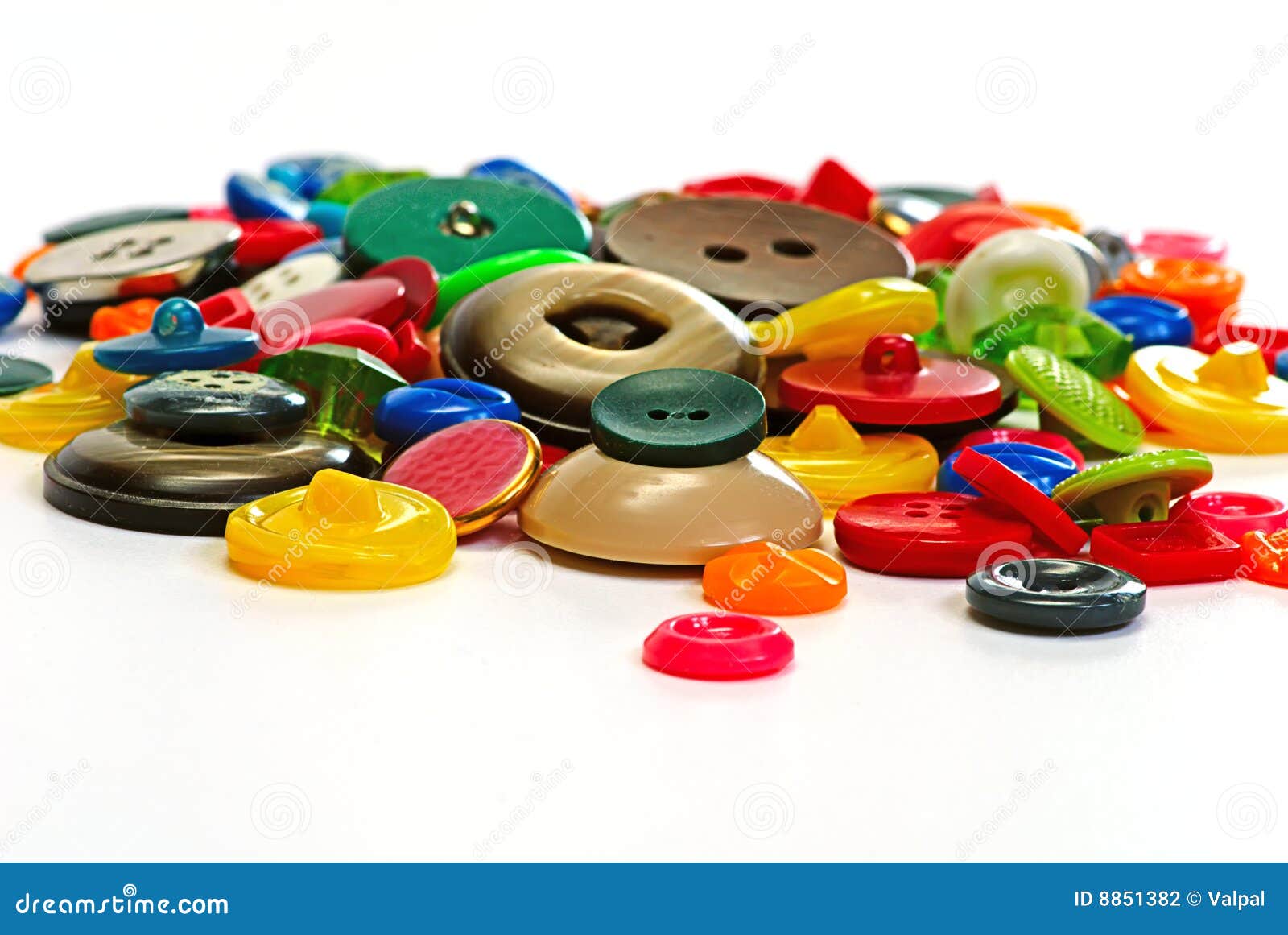 Colorful plastic buttons stock photo. Image of random - 8851382