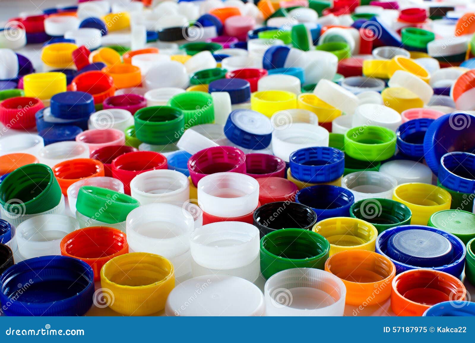 Colorful plastic caps stock image. Image of bottle, recyclable - 57187975