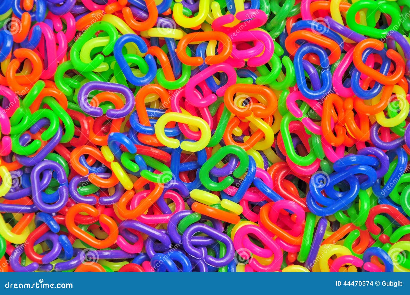 Colorful plastic chain stock photo. Image of join, connect - 44470574