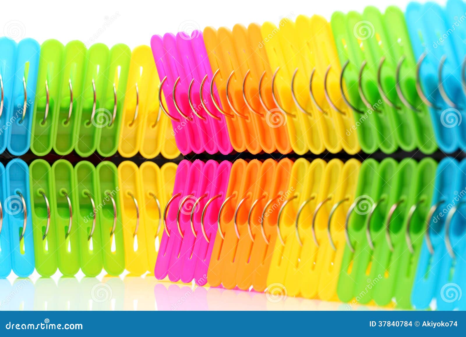 Colorful Plastic Clothespin Stock Photo - Image of household, clothing ...