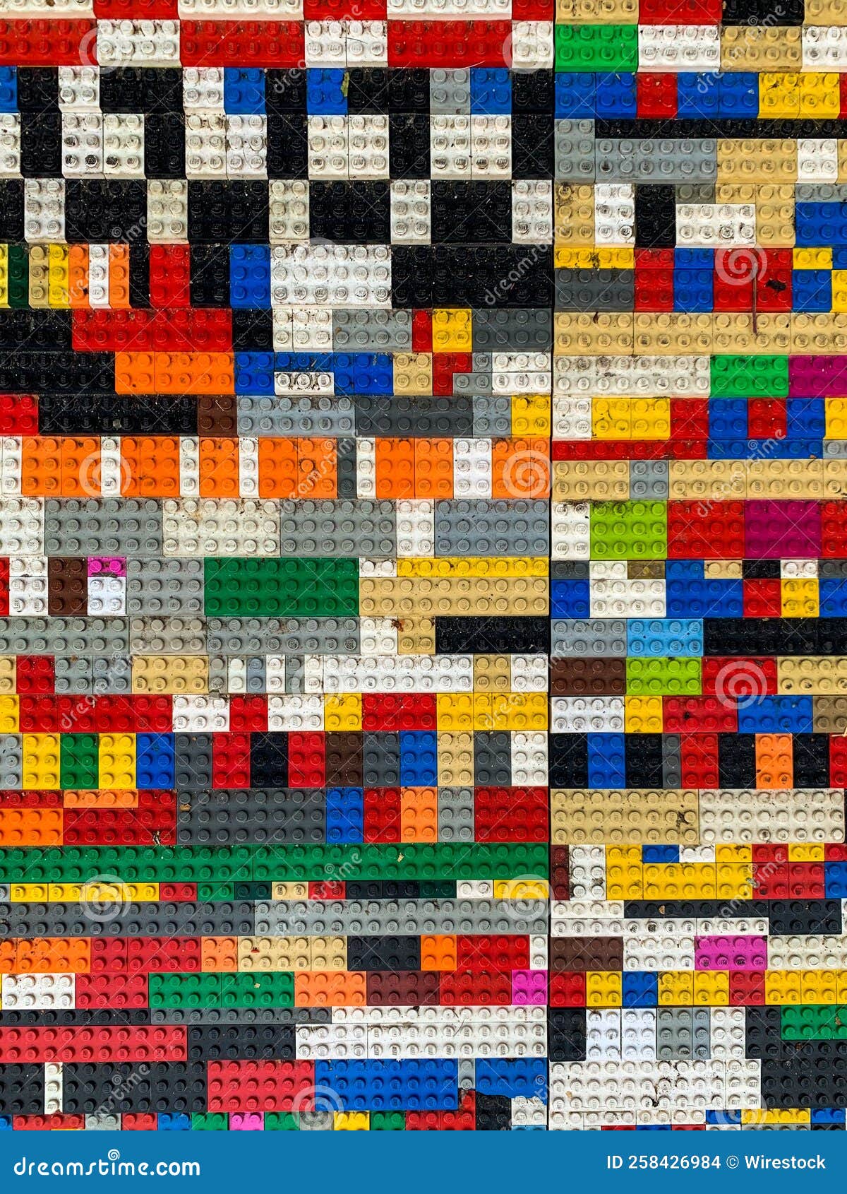 Colorful Plastic Construction Block Pattern Stock Illustration ...