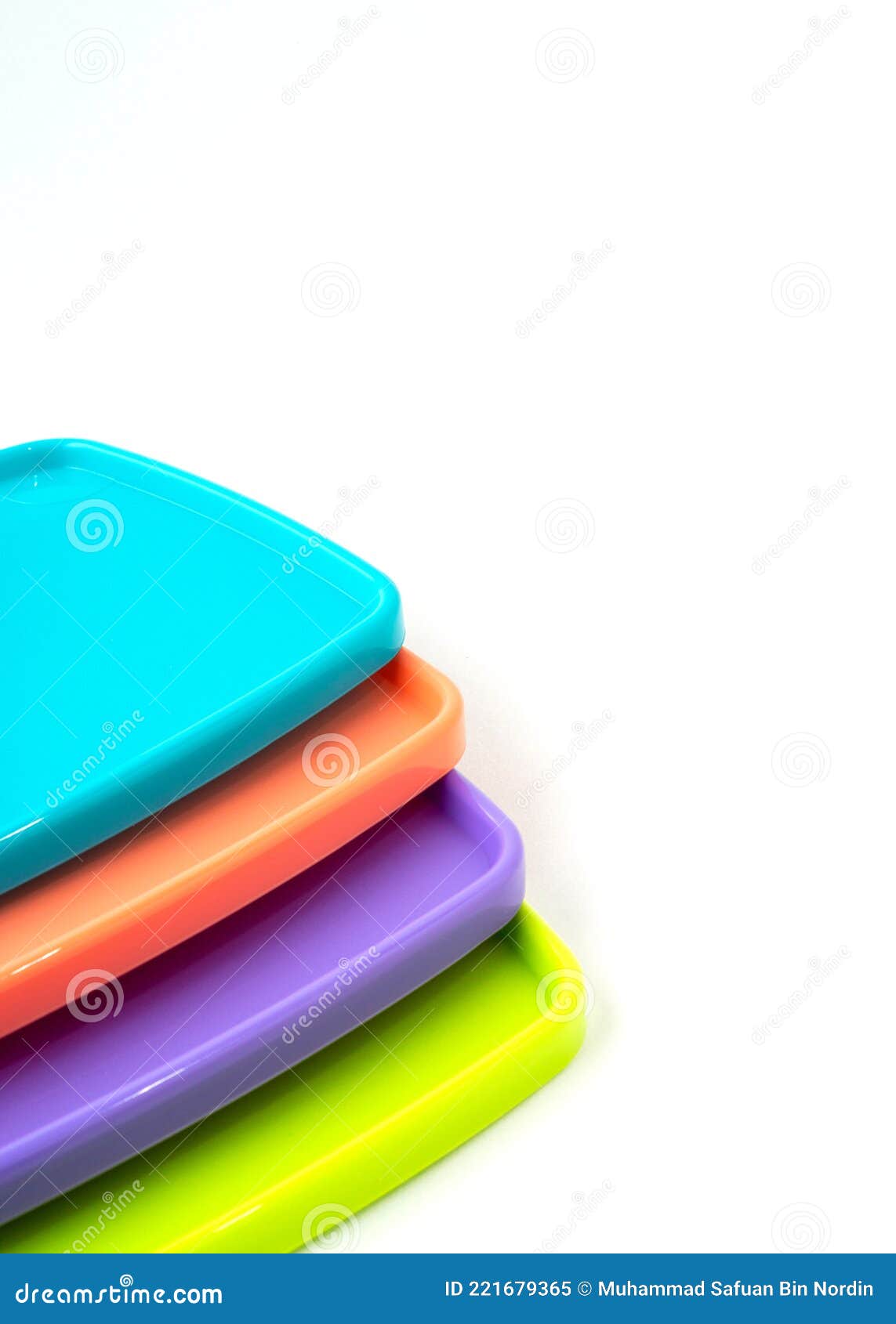 Colorful Plastic Container Cap Isolated on White Background Stock Image ...