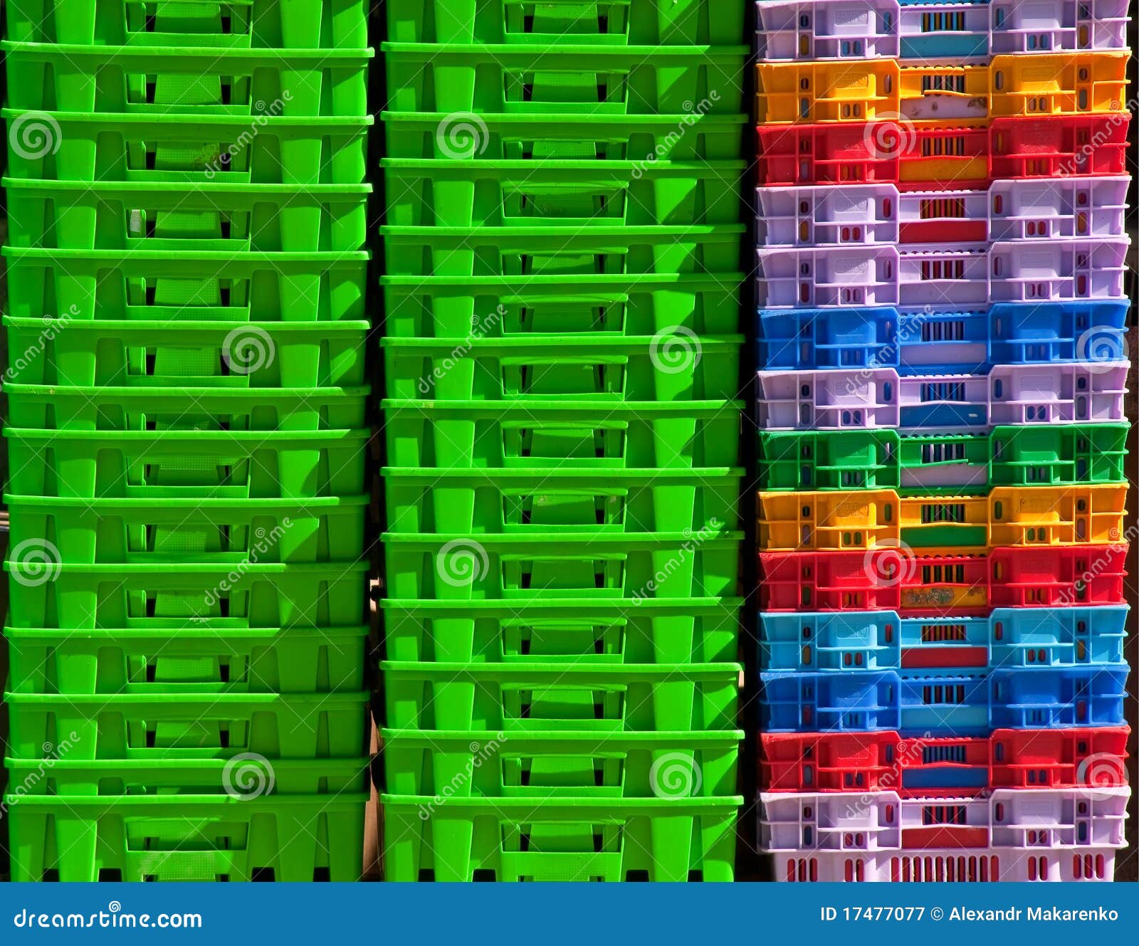 Colorful Plastic Containers. Stock Image - Image of outdoors, texture ...