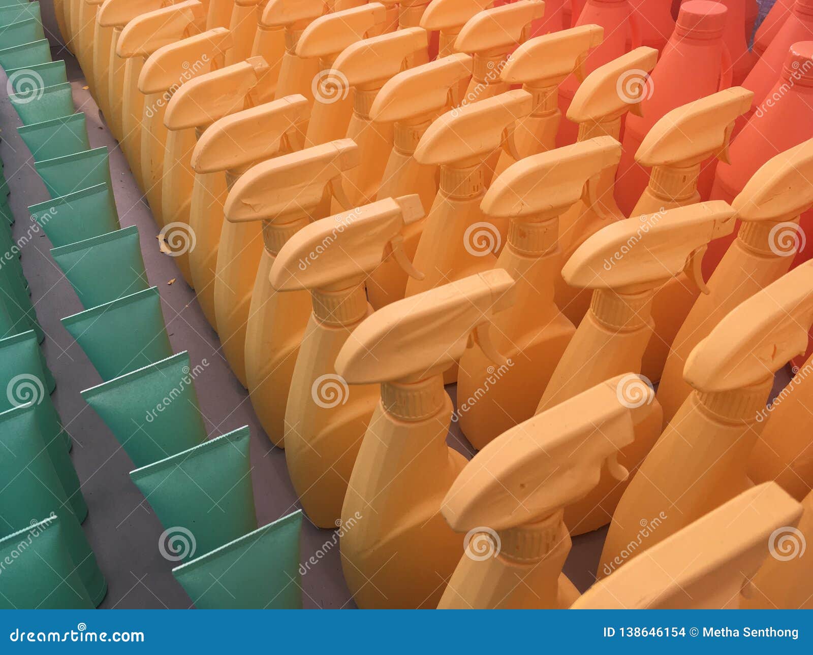 Colorful Plastic Containers Stock Photo - Image of recyclable, plastic ...