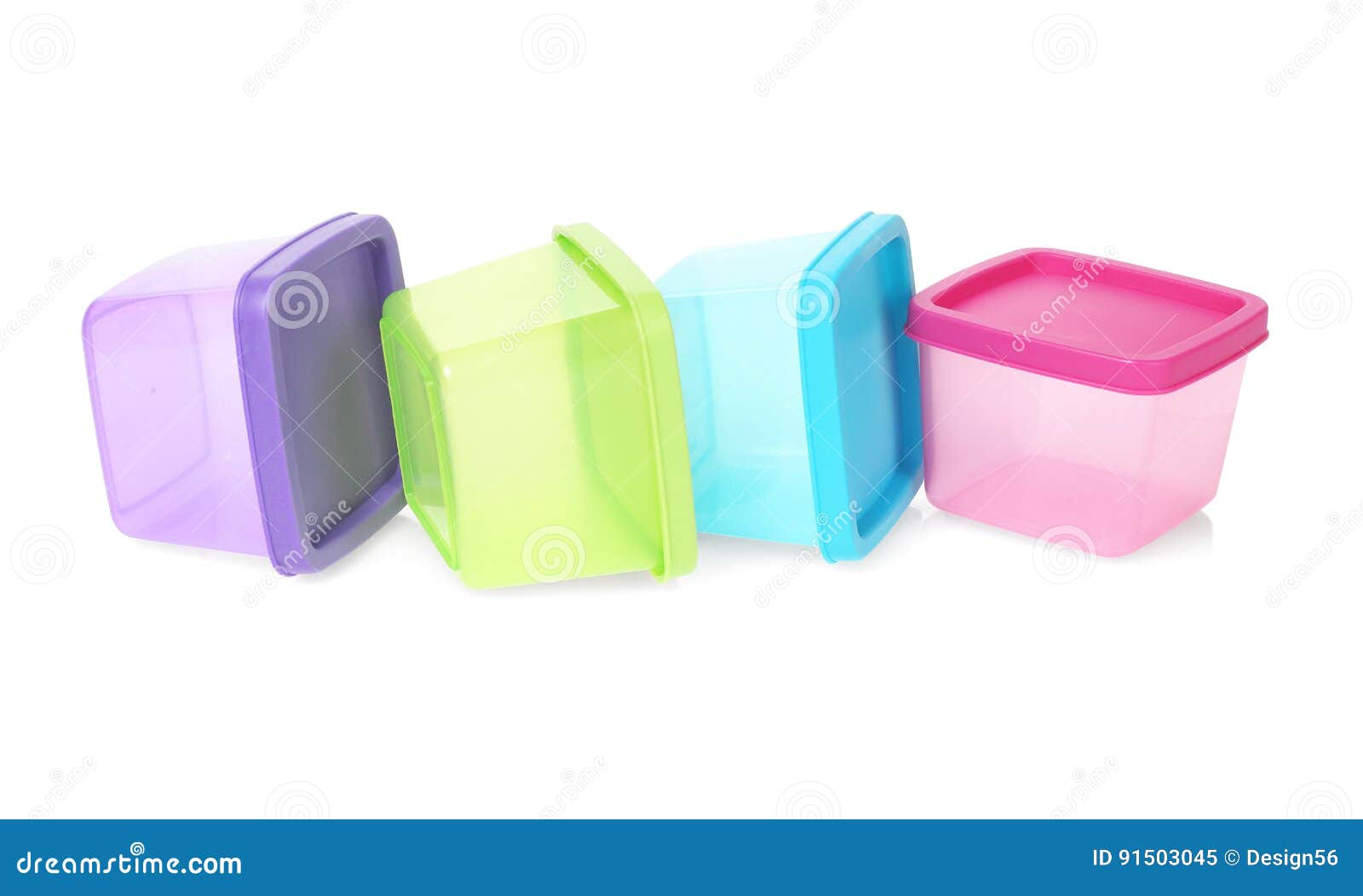Colorful Plastic Containers Stock Image - Image of container ...