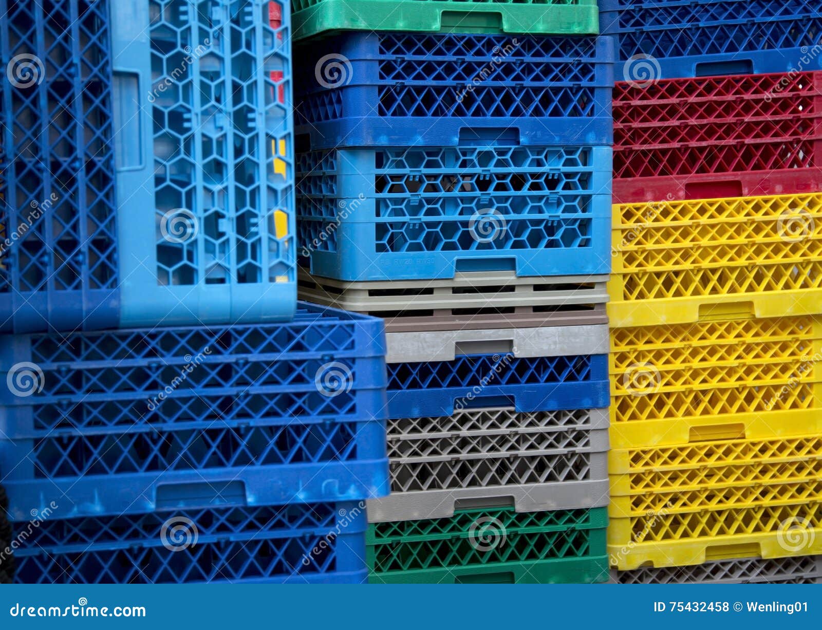 Colorful Plastic Containers Stock Photo - Image of colorful ...