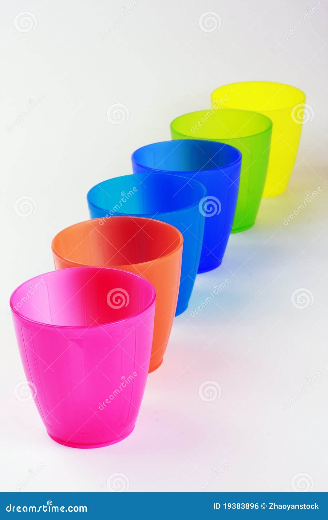 Colorful plastic cups stock photo. Image of clean, child - 19383896