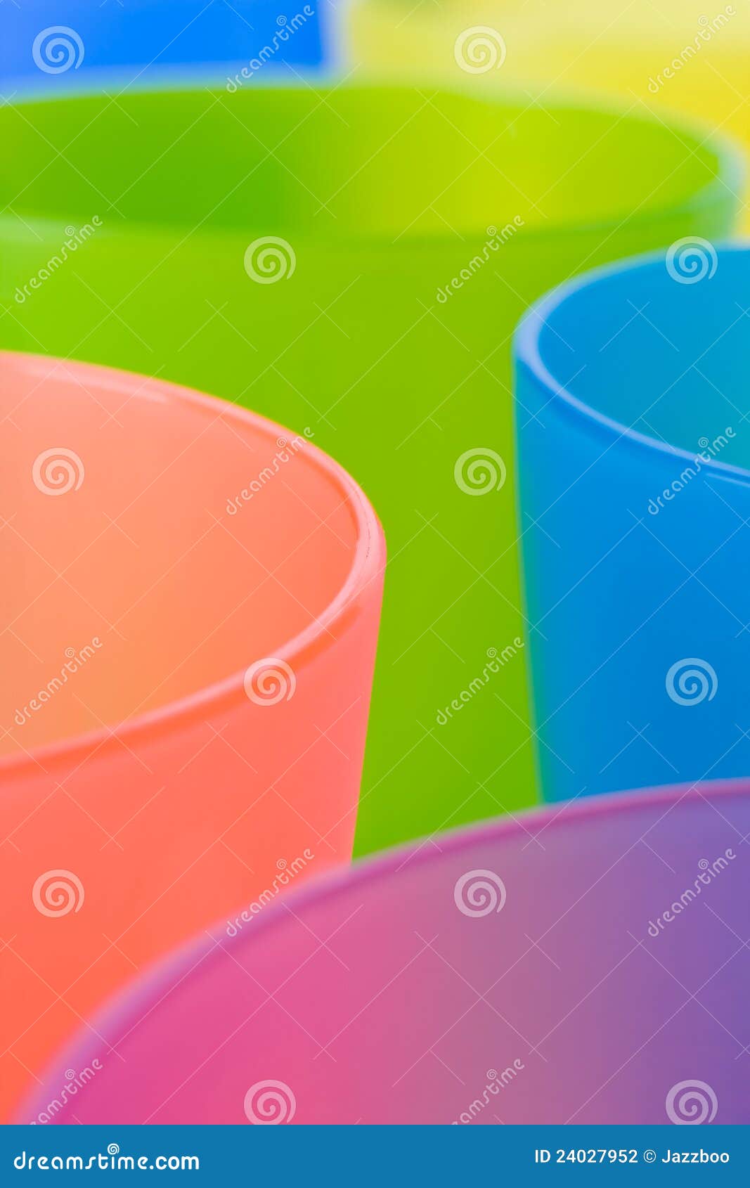 Colorful plastic cups stock photo. Image of multi, close - 24027952
