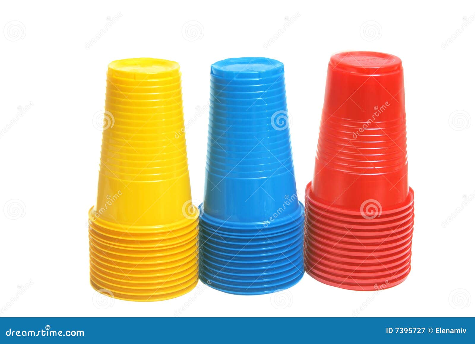 Colorful plastic cups. stock image. Image of magenta, close - 7395727