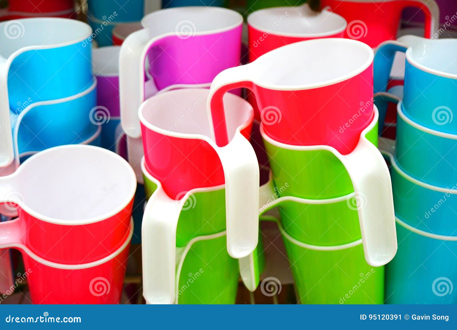 Colorful plastic cups stock image. Image of artistic - 95120391