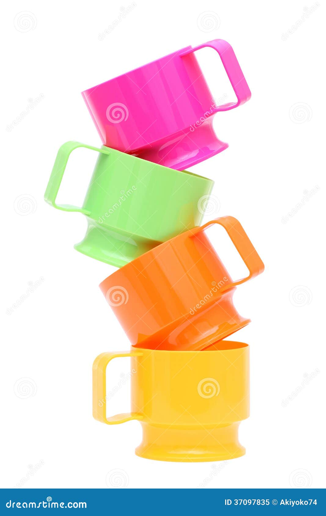 Colorful plastic cups stock image. Image of beverage - 37097835