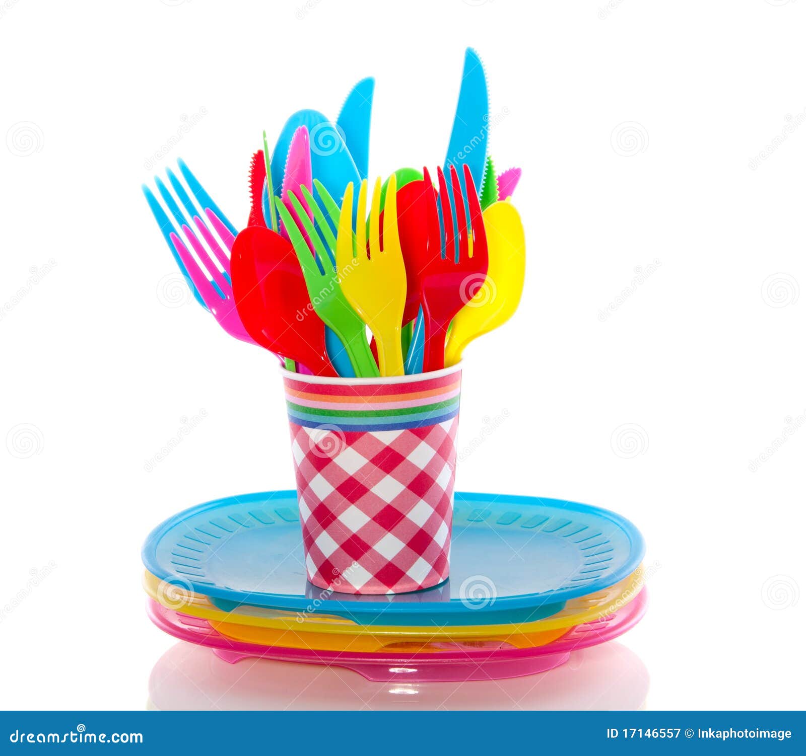 Colorful plastic cutlery stock image. Image of multicolored - 17146557