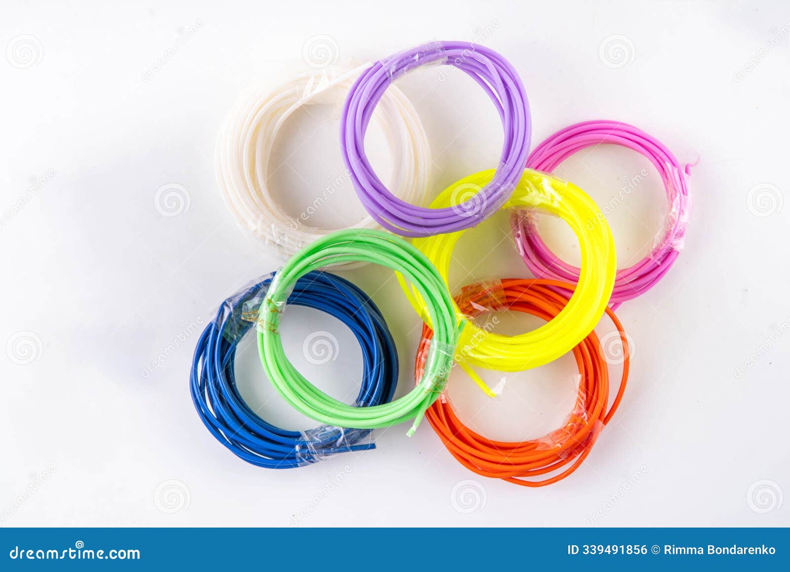 Colorful Plastic Filament for 3D Pen and Printing Stock Photo - Image ...