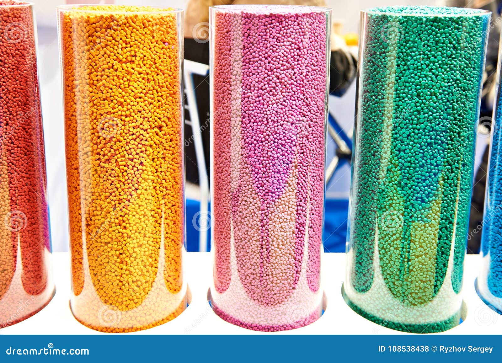Colorful Plastic Granular Polymer Stock Photo - Image of blue, industry ...