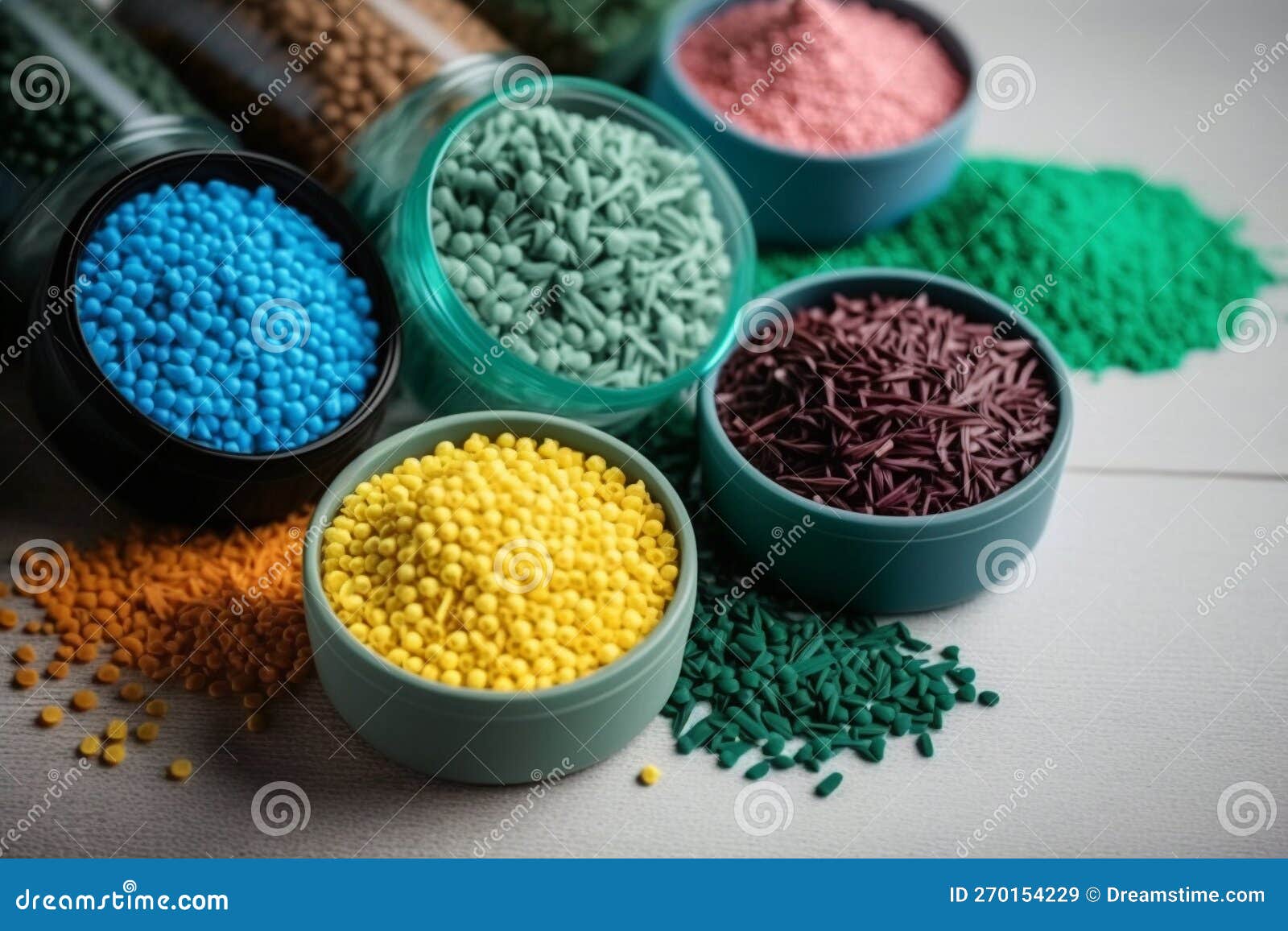 Colorful Plastic Granules, Generative AI Stock Illustration ...