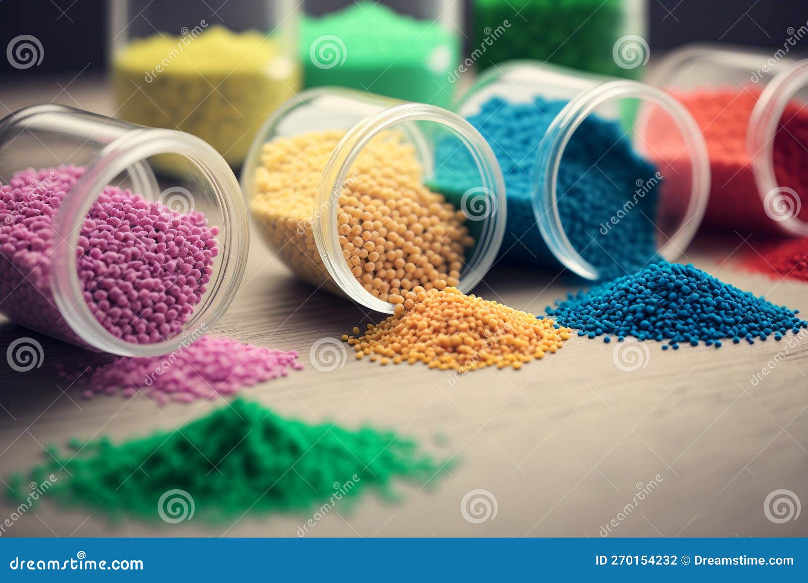 Colorful Plastic Granules, Generative AI Stock Illustration ...