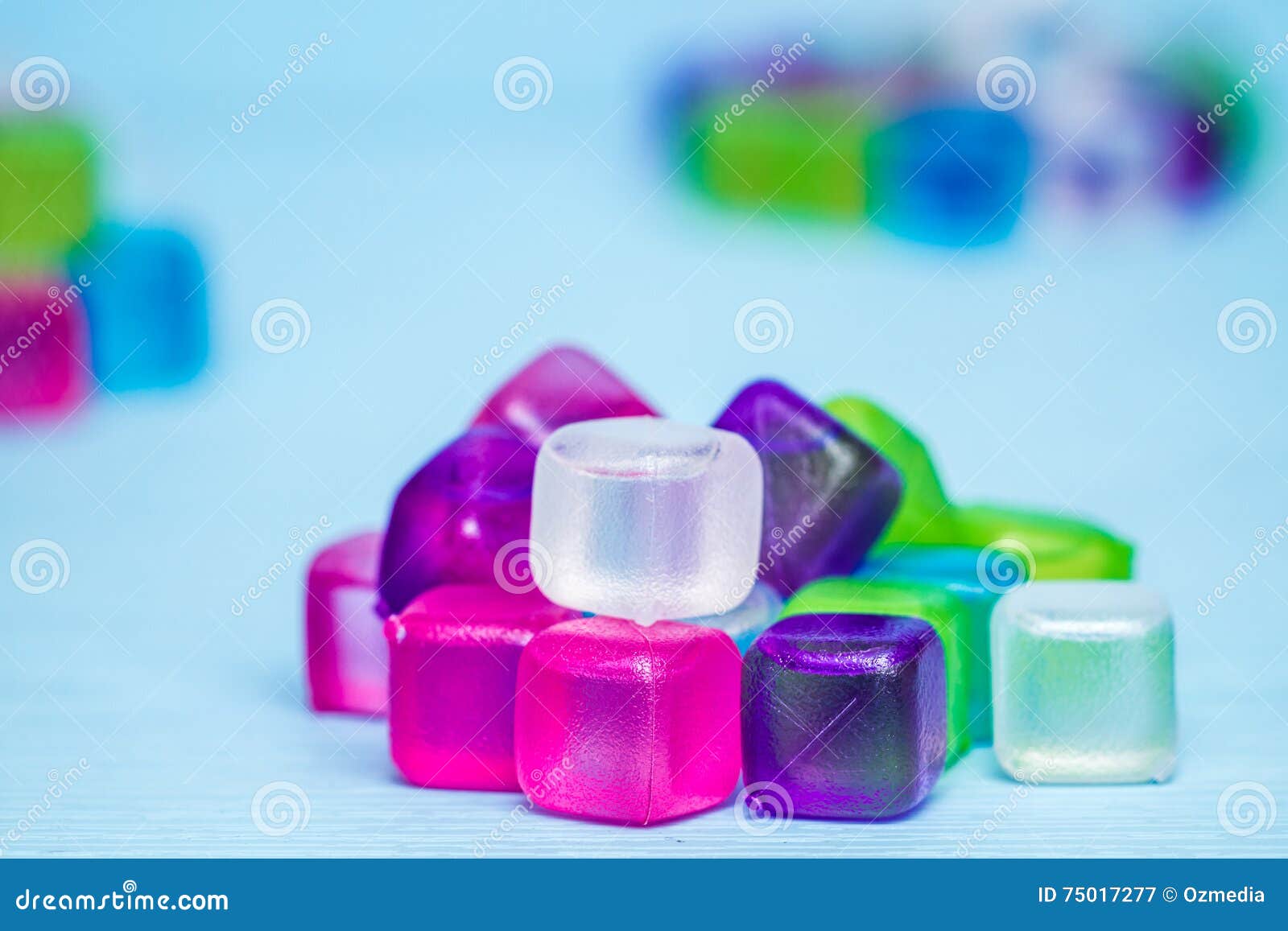 Colorful Plastic Ice Cubes stock image. Image of stack - 75017277