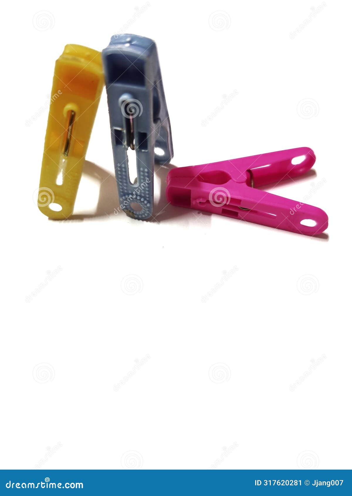 Colorful Plastic Laundry Clothes Peg Clips Clothespins Isolated on ...