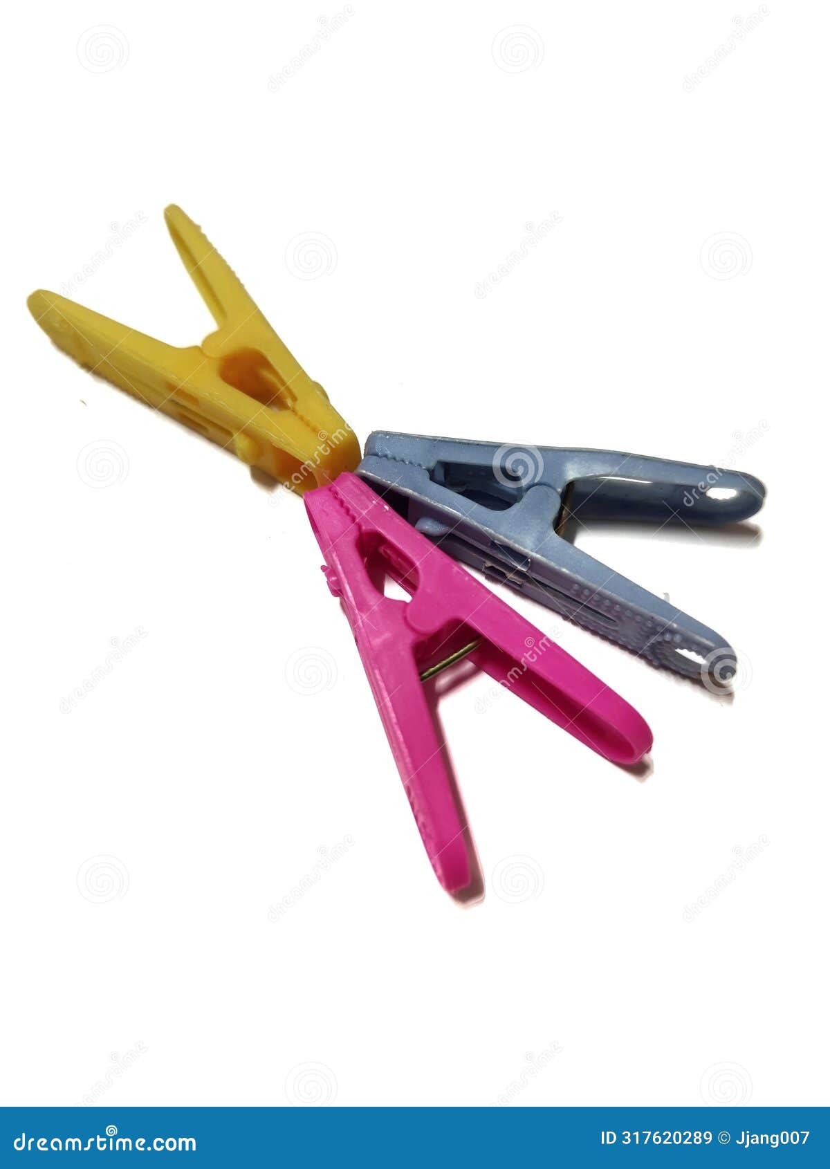 Colorful Plastic Laundry Clothes Peg Clips Clothespins Isolated on ...
