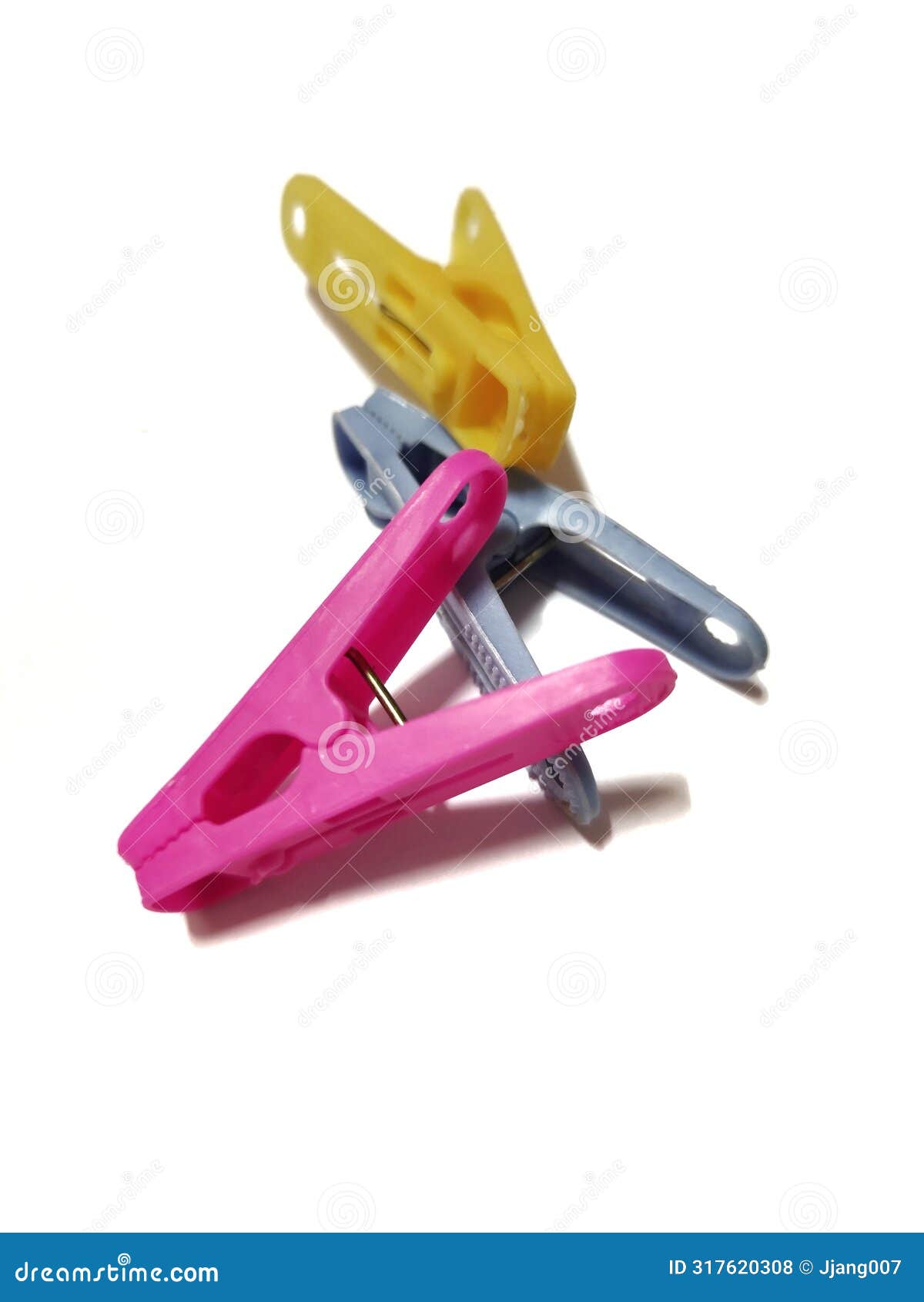 Colorful Plastic Laundry Clothes Peg Clips Clothespins Isolated on ...