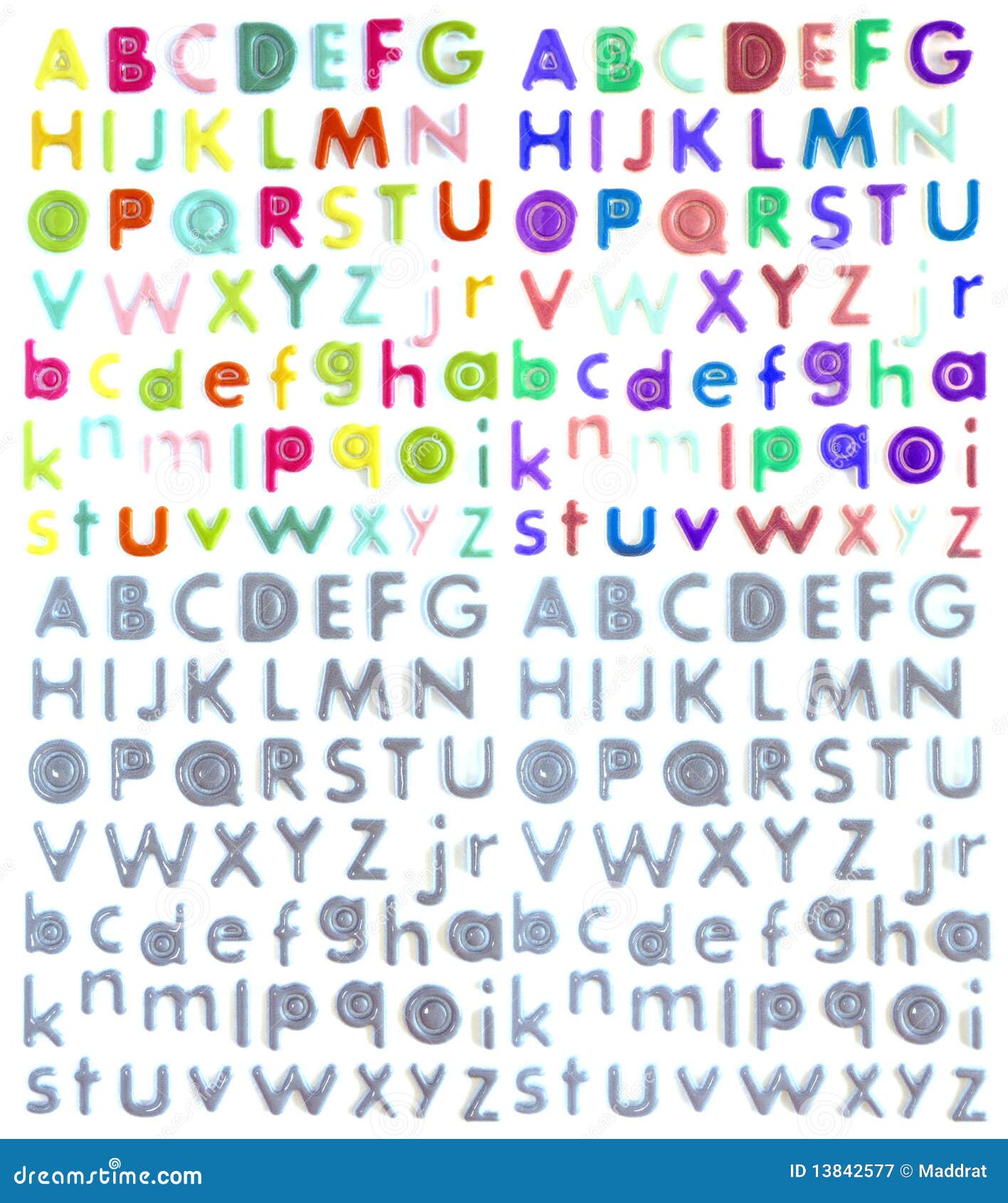 Colorful plastic letters stock illustration. Illustration of grammar ...