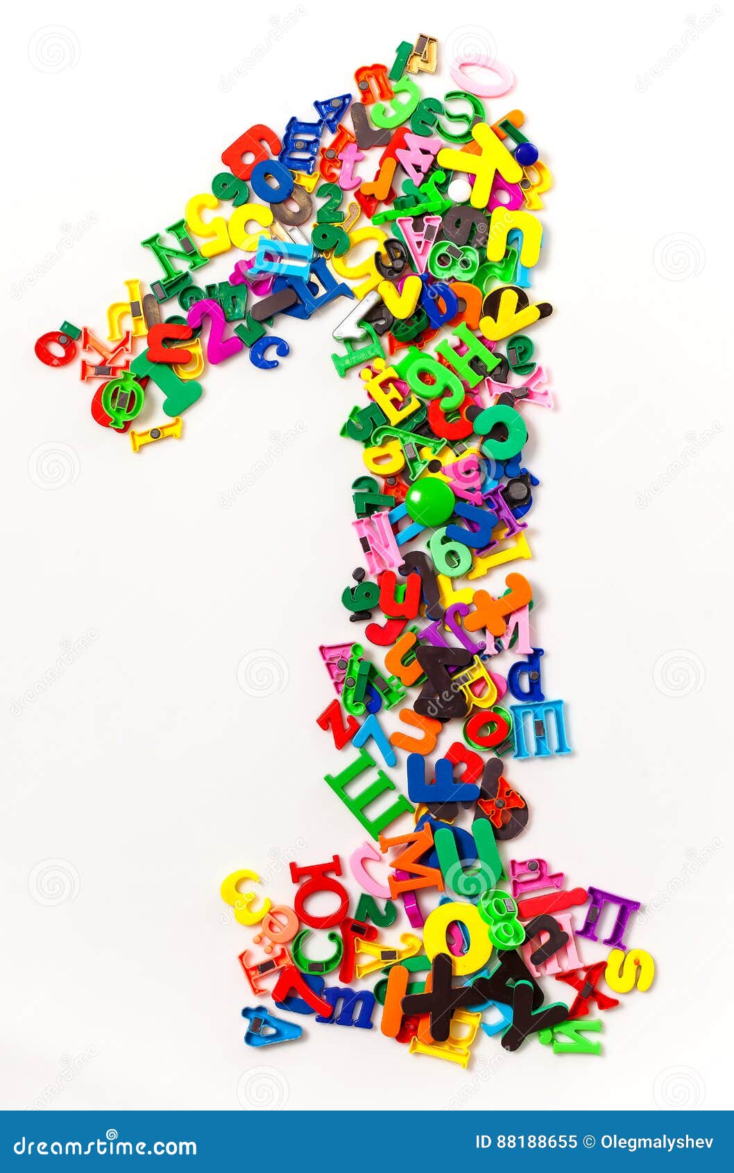 Colorful Plastic Letters and Numbers Stock Image - Image of magnet ...